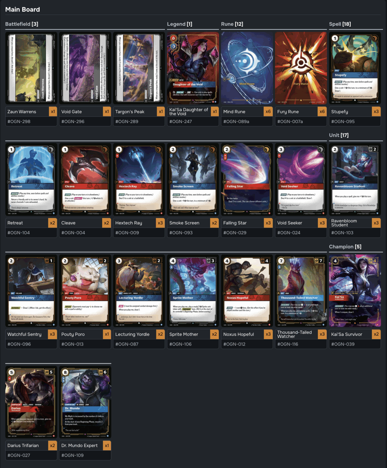 Riftbound Top 8 Decks (Shanghai National Open Tournament ) - Riftbound TCG